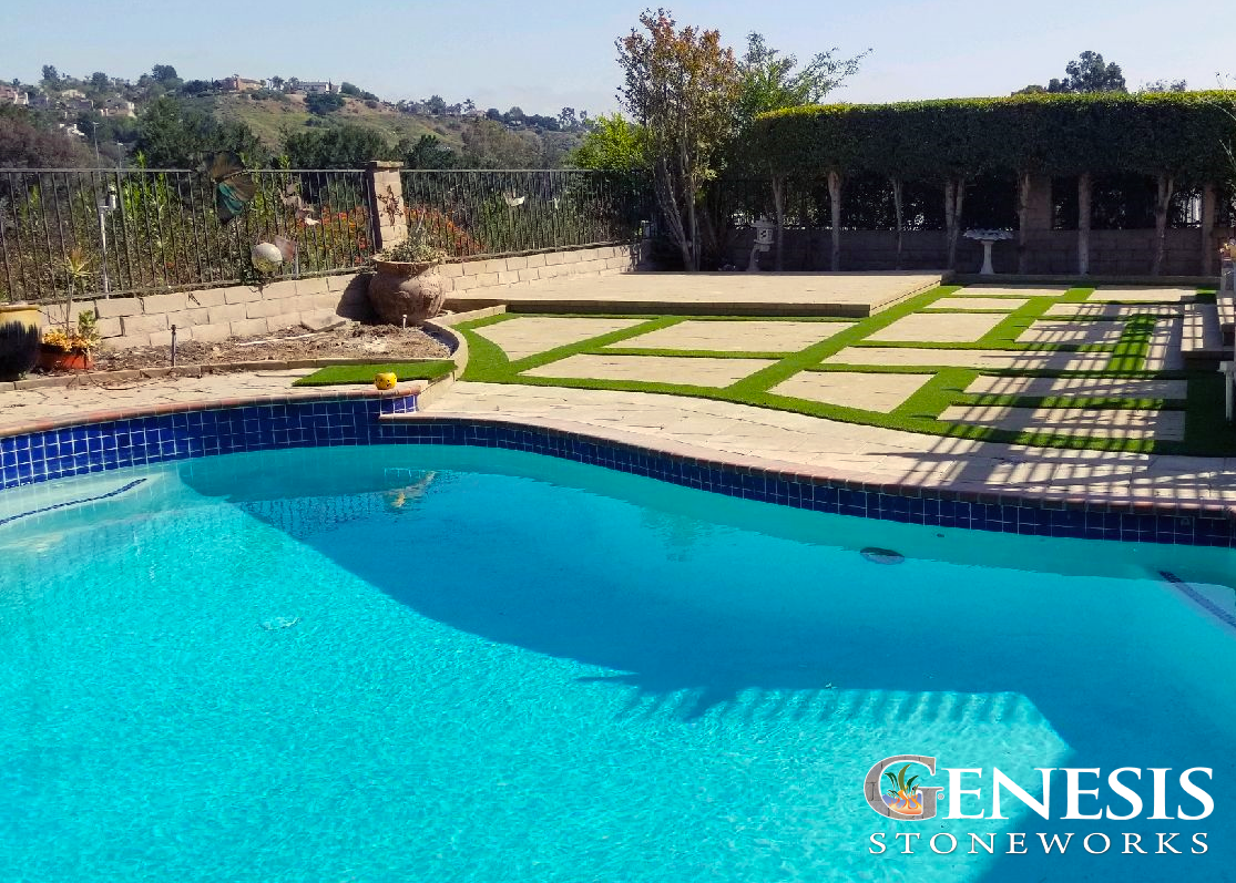3 Ways Artificial Turf Improves Your Pool Deck - Genesis Stoneworks